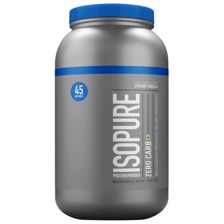 Isopure Zero Carb 100% Whey Protein Isolate- Creamy Vanilla 3 lbs ...