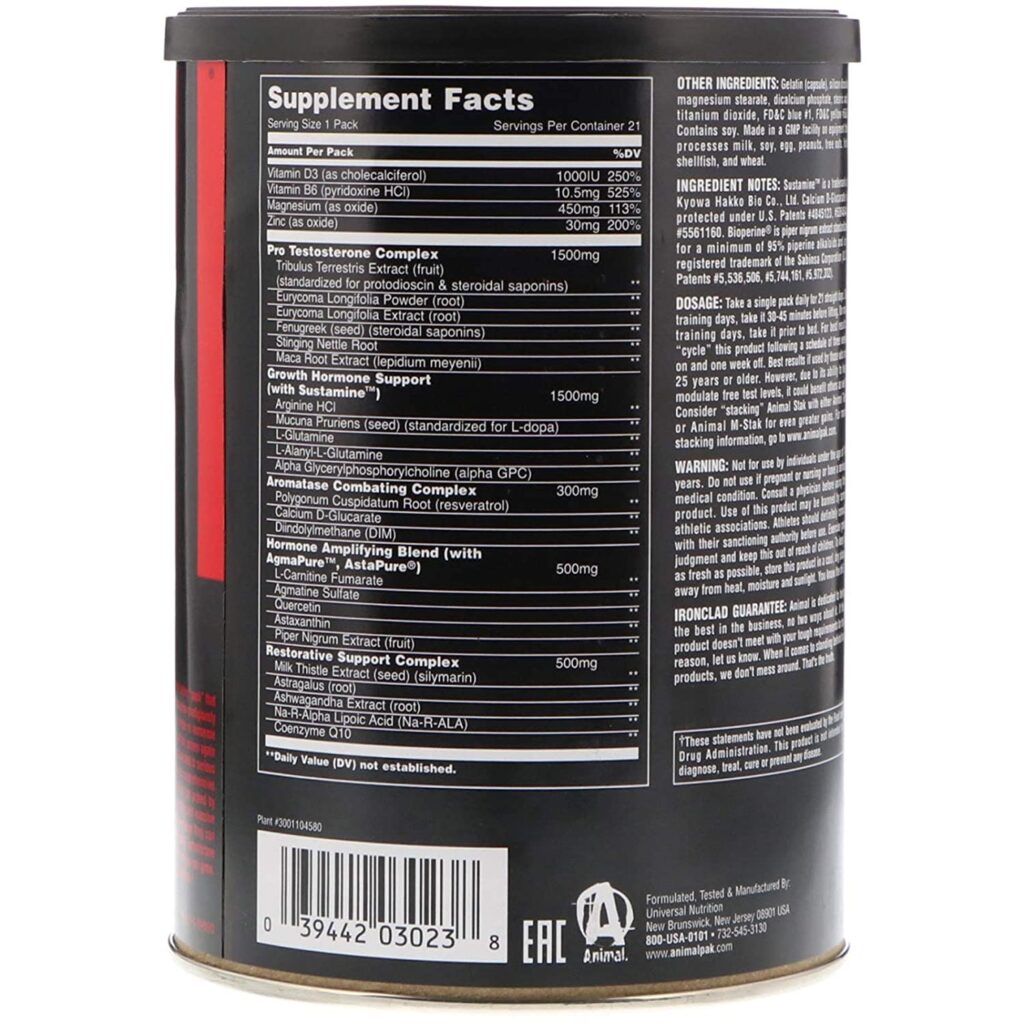 Universal Nutrition Animal Stak- 21 Packs - Team Forever